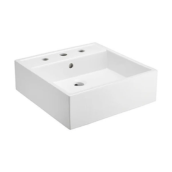 Barclay #4-488WH Nova Above Counter Basin Sink - 8" Widespread - White