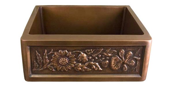 Copper kitchen sinks in a variety of configurations and finishes