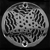 Designer Shower Drains - stainless steel "jewelry for your shower"