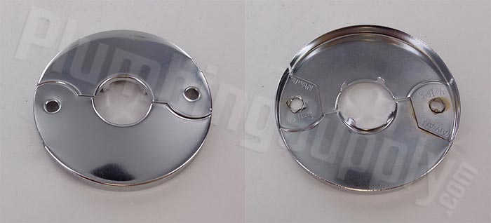 Escutcheons, pipe hole covers, shower arm wall plates