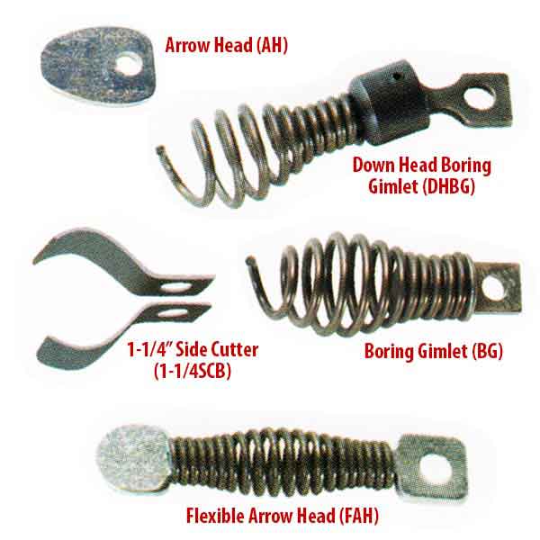 General Wire Cutter Head Options for Drain Cleaning Tools