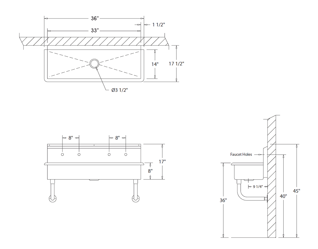 Griffin Stainless Steel Hand Wash Sinks for Commercial Kitchens and more!