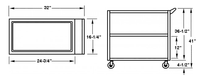 Restaurant Utility Carts - bus carts, service carts