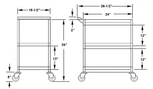 Restaurant Utility Carts - bus carts, service carts