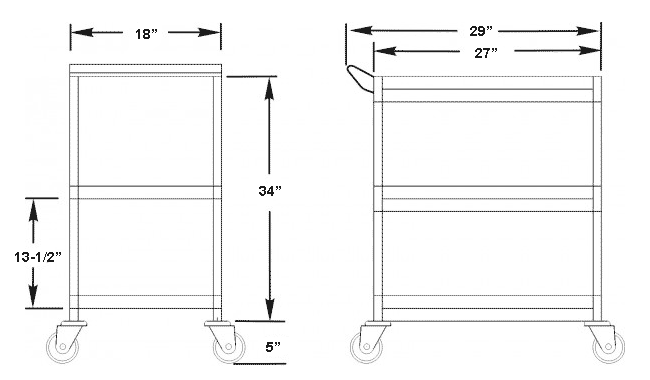 Restaurant Utility Carts - bus carts, service carts