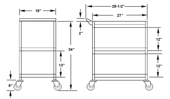 Restaurant Utility Carts - bus carts, service carts