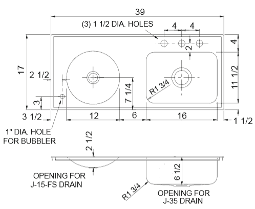 ADA Compliant Stainless Steel Classroom Sinks