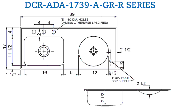 ADA Compliant Stainless Steel Classroom Sinks