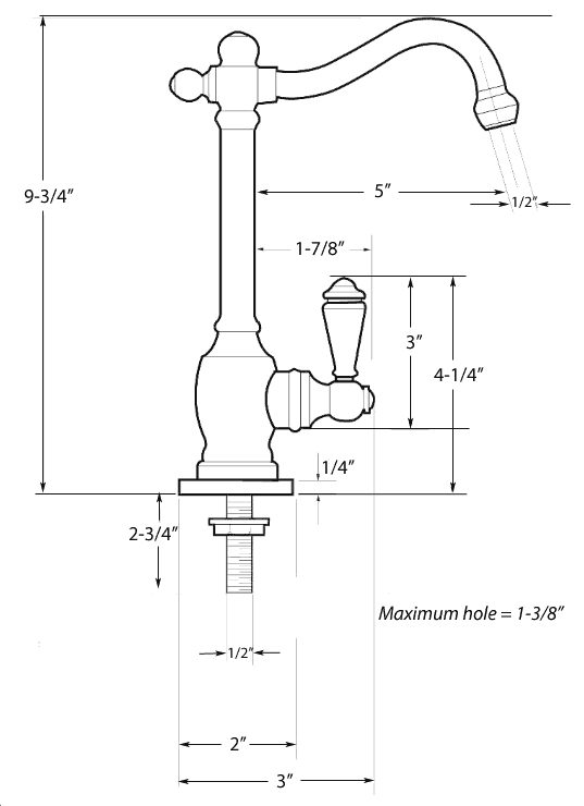 Faucets for reverse osmosis systems