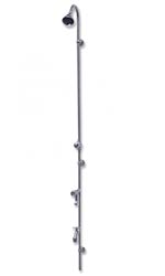 Outdoor beach pool showers, misters, and water towers