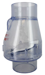 PVC plastic swing and spring check valves, quiet & corrosion resistant