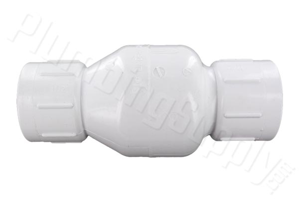 PVC plastic swing and spring check valves, quiet & corrosion resistant