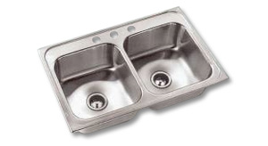 Stainless Steel Double Bowl Drop-In Kitchen Sinks