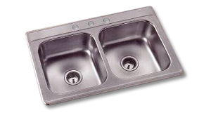Stainless Steel Double Bowl Drop-In Kitchen Sinks