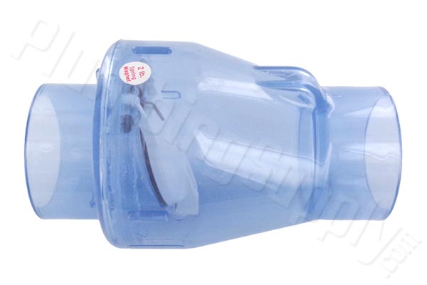 PVC plastic swing and spring check valves, quiet & corrosion resistant