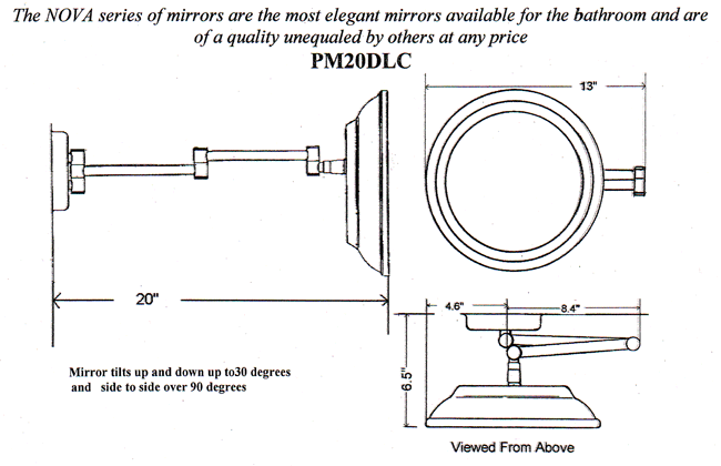 LED Lighted Mirrors by Aptations, Kimball & Young, and Nova