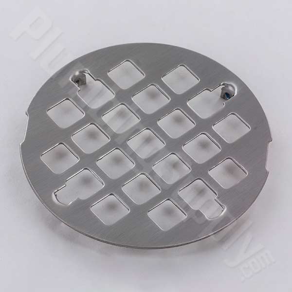 Shower Hair Drain Catcher Oatey Round No-Caulk White PVC Shower Drain ...