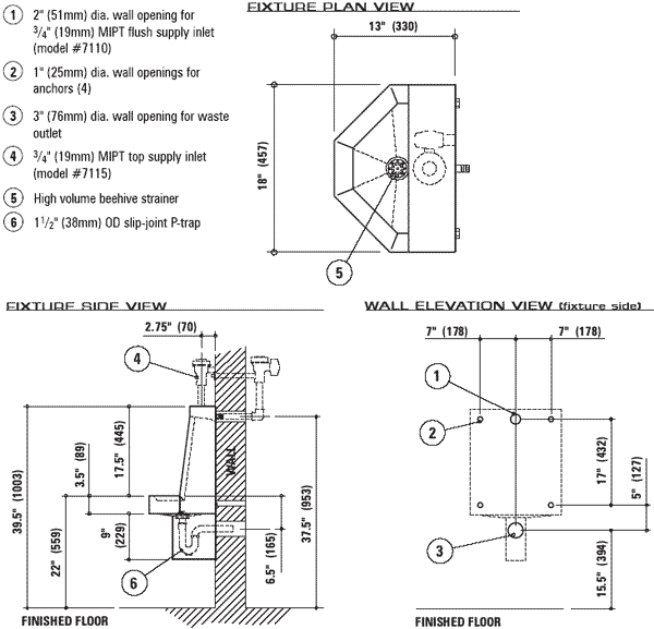 Urinals for commercial restrooms