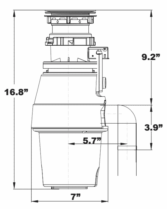 Garbage Disposal Dimensions