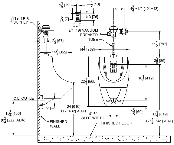 High performance water saving urinals